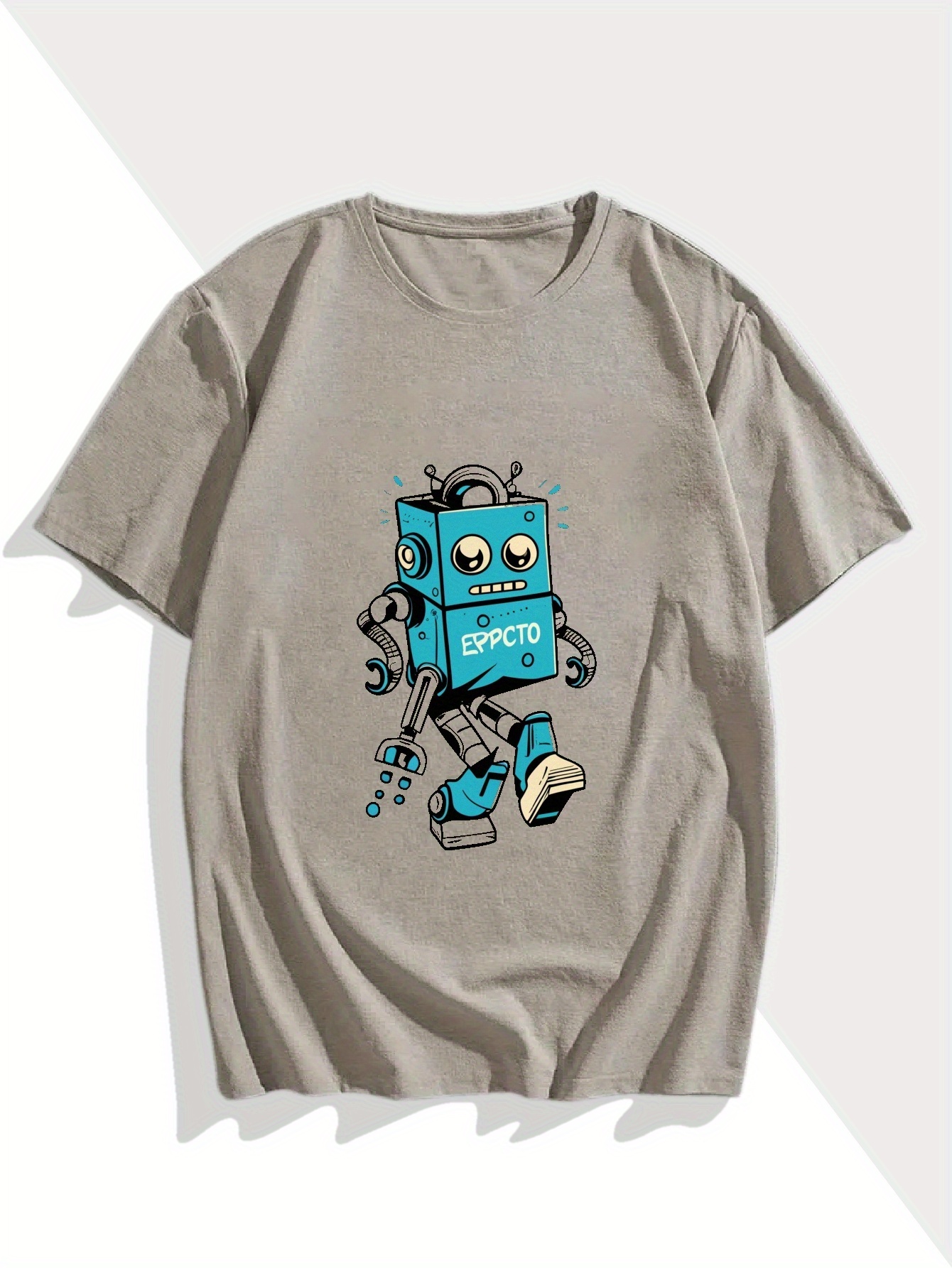 Broken Robot Print T Shirt Tees Men Casual Short Sleeve T - Temu Australia