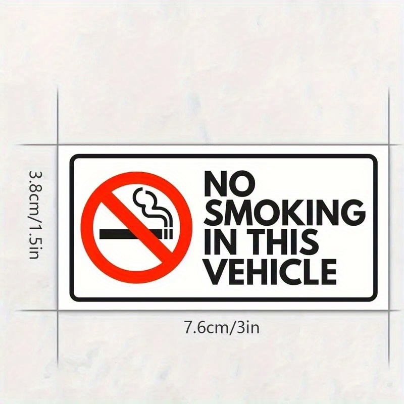 No Smoking Stickers No Smoking In Vehicle Decal Label - Temu United Kingdom