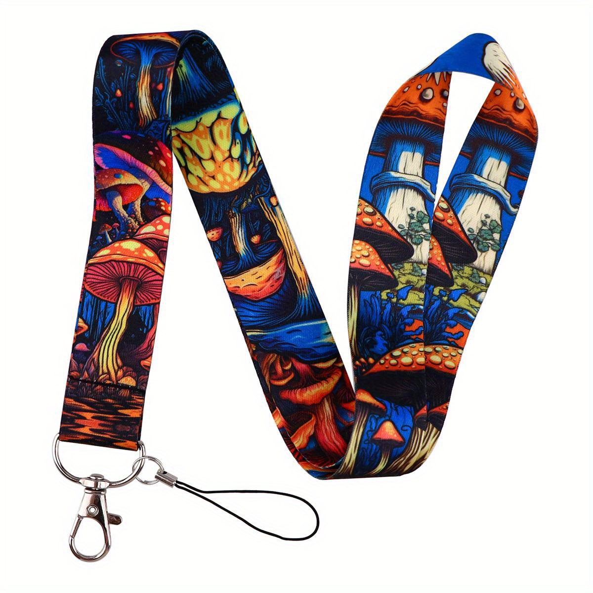 Mushroom Neck Strap Lanyards Keys Keychain Badge Holder Id - Temu Australia