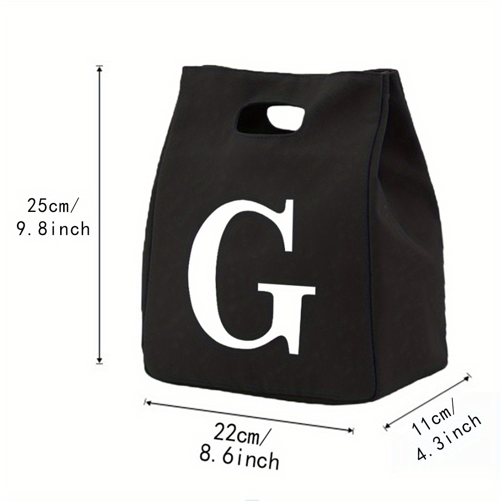 Initial Letter Night Light Printed Functional Pattern Cooler Lunch Box ...