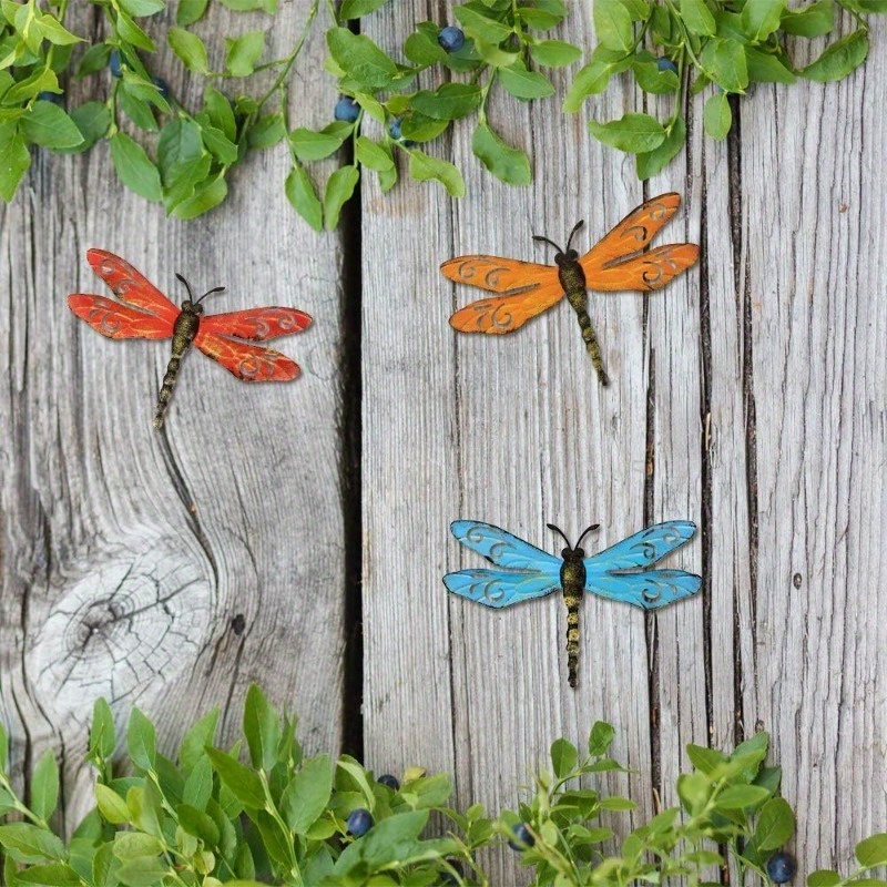 Metal Dragonfly Wall Decor Outdoor Garden Fence Art hanging - Temu Canada