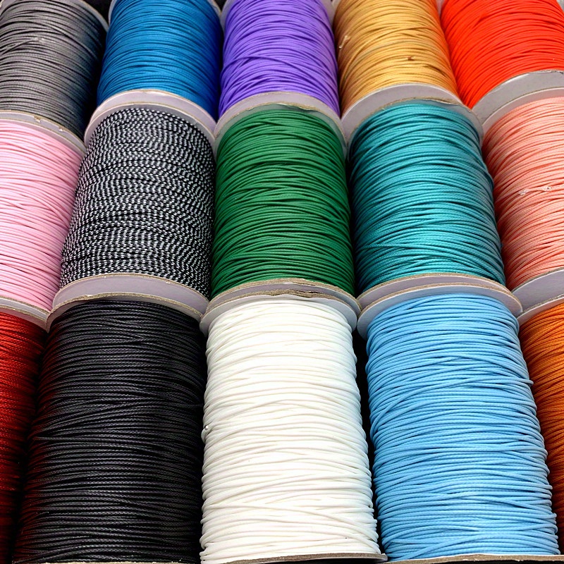 5 yards colored waxed leather cord diy beading bracelet - Temu Philippines
