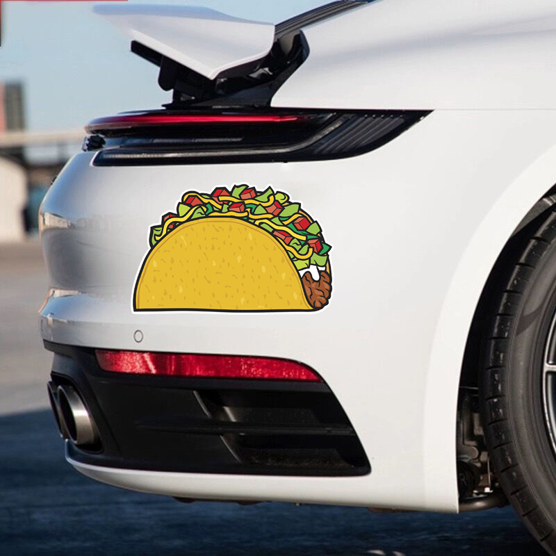 Taco Cartoon Waterproof Vinyl Sticker Car Bumper Laptop - Temu Philippines