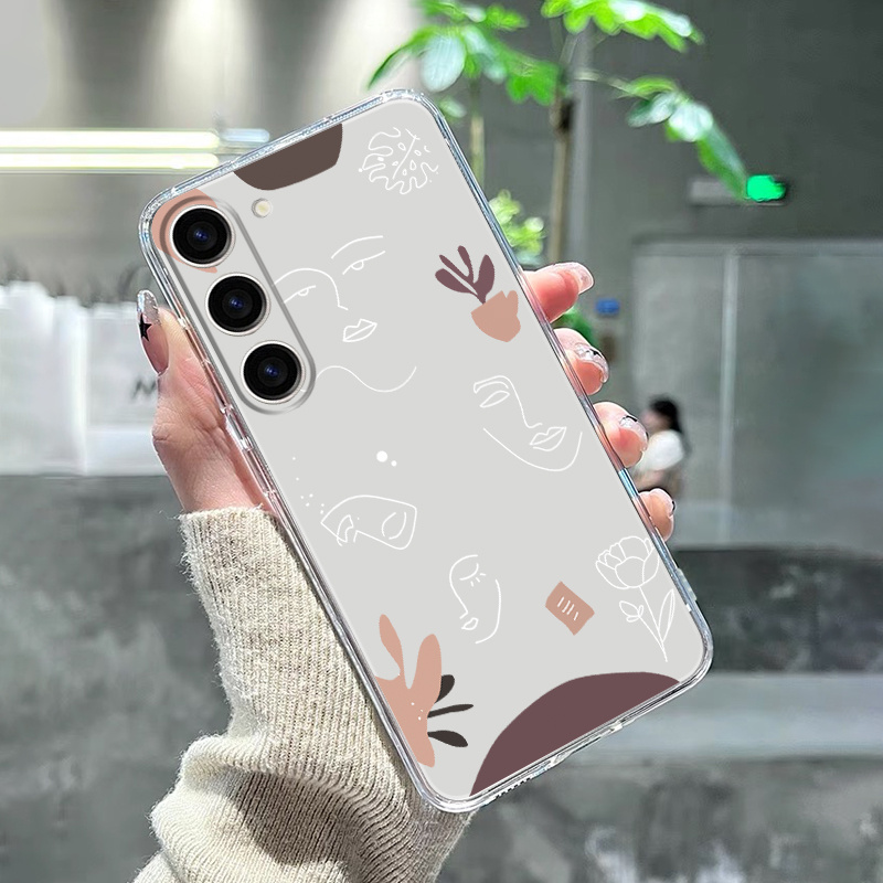 Luxury Shockproof Clear Face Pattern Phone Case Samsung - Temu United ...