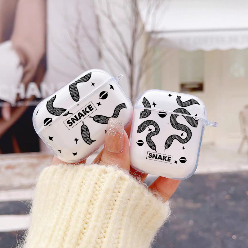 Grey Snake Pattern Headphone Case Airpods1/2 Airpods3 - Temu United ...