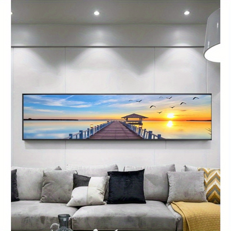 Unframed Canvas Poster Modern Art Seaside Sunset Beach - Temu New Zealand