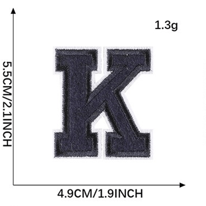 Navy Blue Letters Embroidery Patches Applique Diy Alphabet - Temu Australia