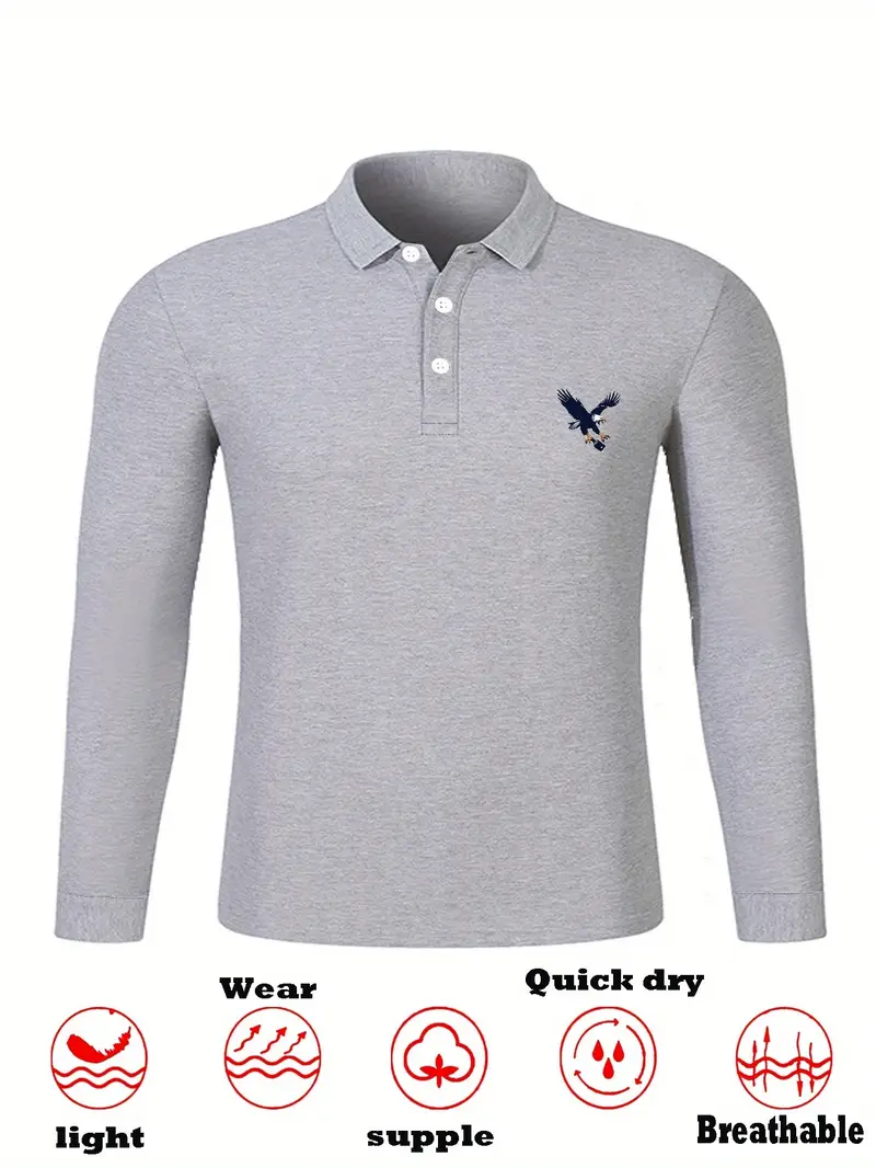 Plus Size Mens Casual Shirt Anime Eagle Graphic Print Golf Temu