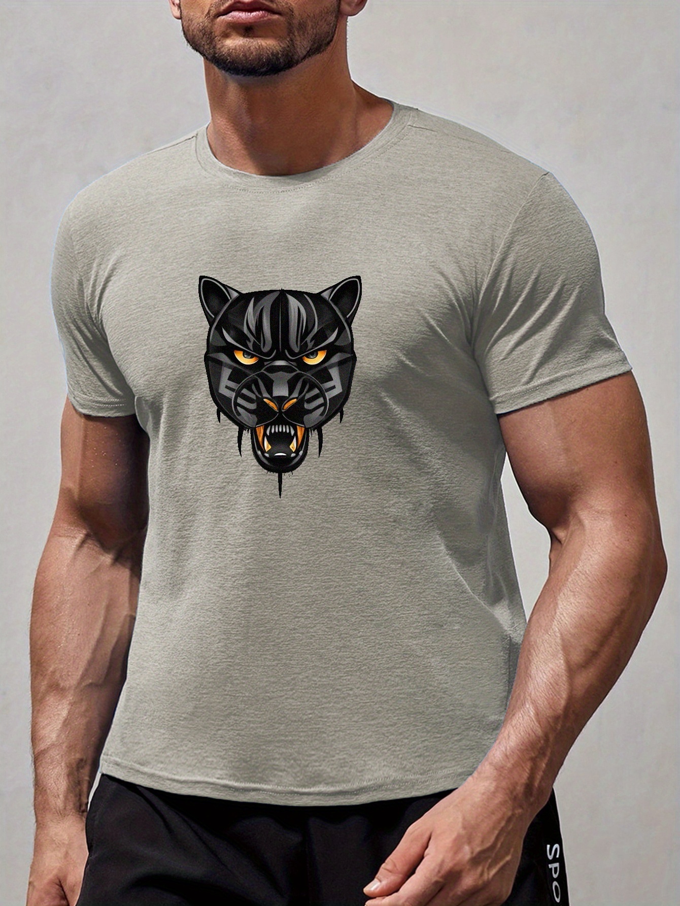 Plus Size Men's Anime Animal Graphic Print T shirt Casual - Temu Australia