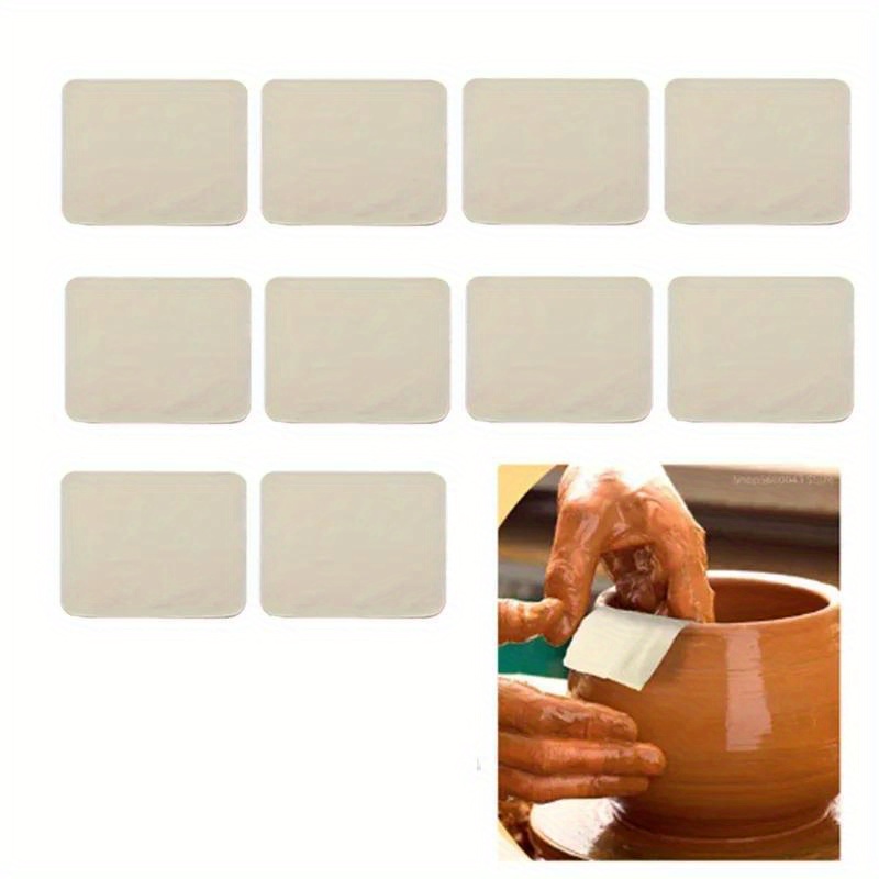 10pcs Pottery Clay Trimming Tools Clay Smoothing Pot Rim Soft Cloth ...