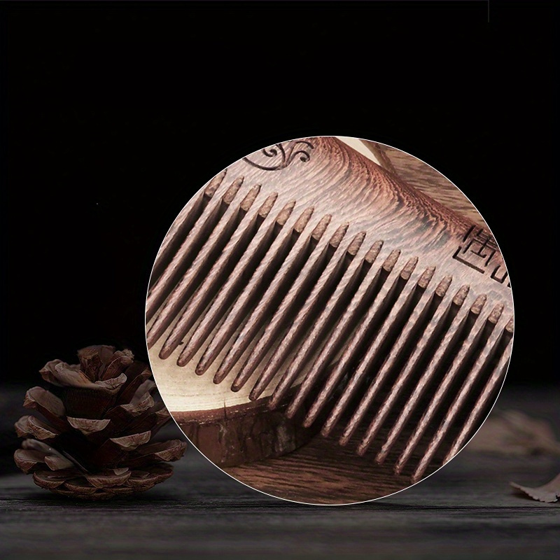 sandalwood fine tooth comb portable hair carving massage - Temu South ...