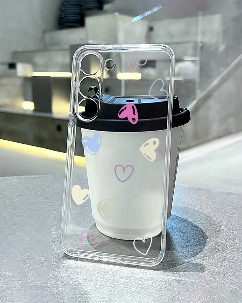 Luxury Shockproof Pattern Colorful Heart Phone Case Samsung - Temu Canada