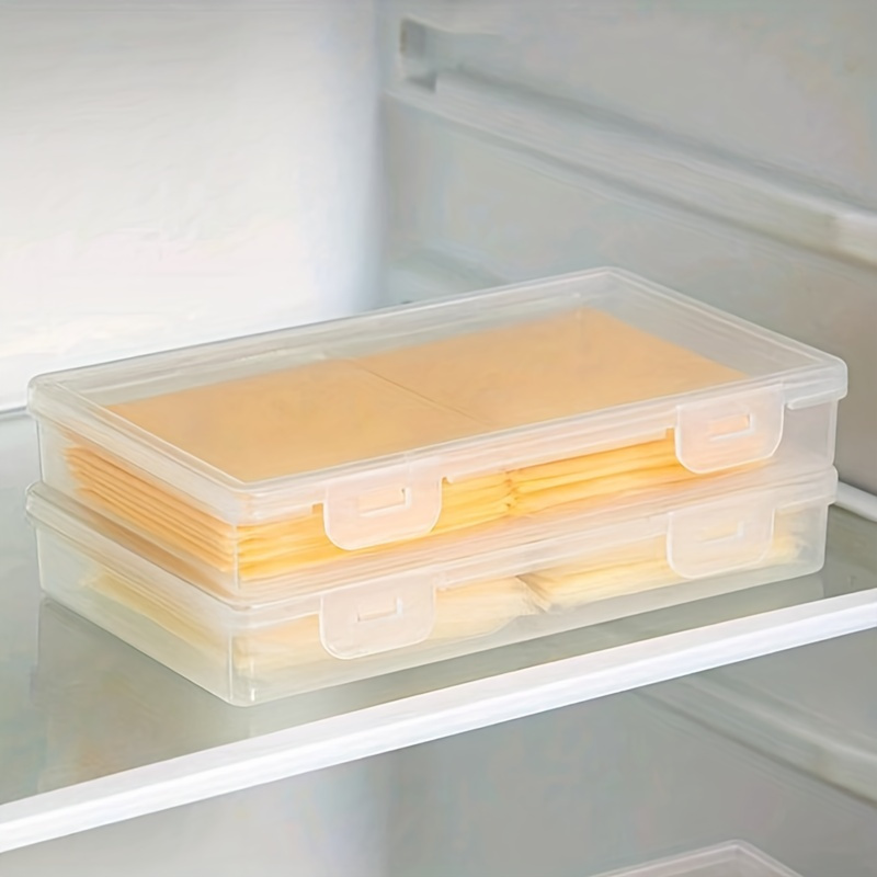 Refrigerator Storage Bins Transparent Cheese Storage Sealed - Temu