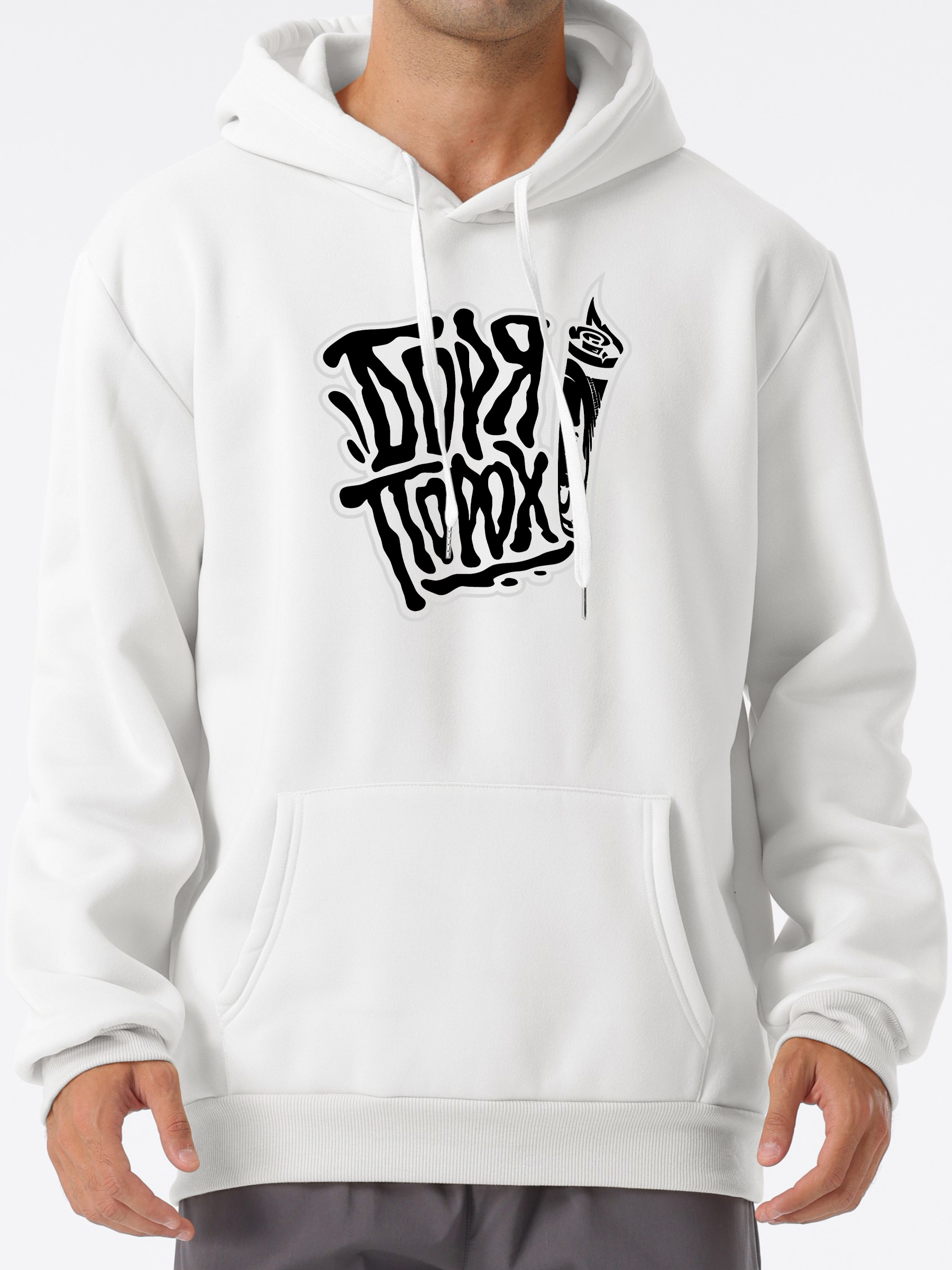 Graffiti Letters Paper Roll Graphic Print Sweatshirt - Temu Australia