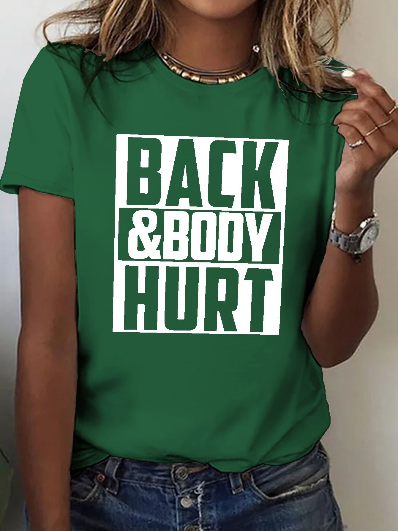 Back Body Print T shirt Short Sleeve Crew Neck Casual - Temu Australia