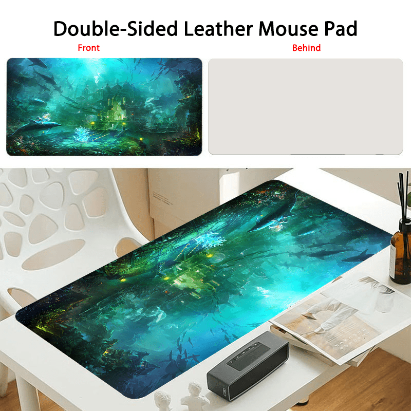 Deep Sea Neptune Double side Faux Leather Mouse Pad - Temu Australia