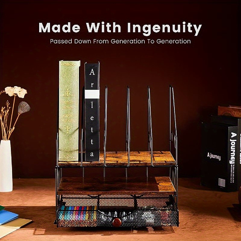 Vintage Mental Desk Organizers Accessories File Organizer - Temu