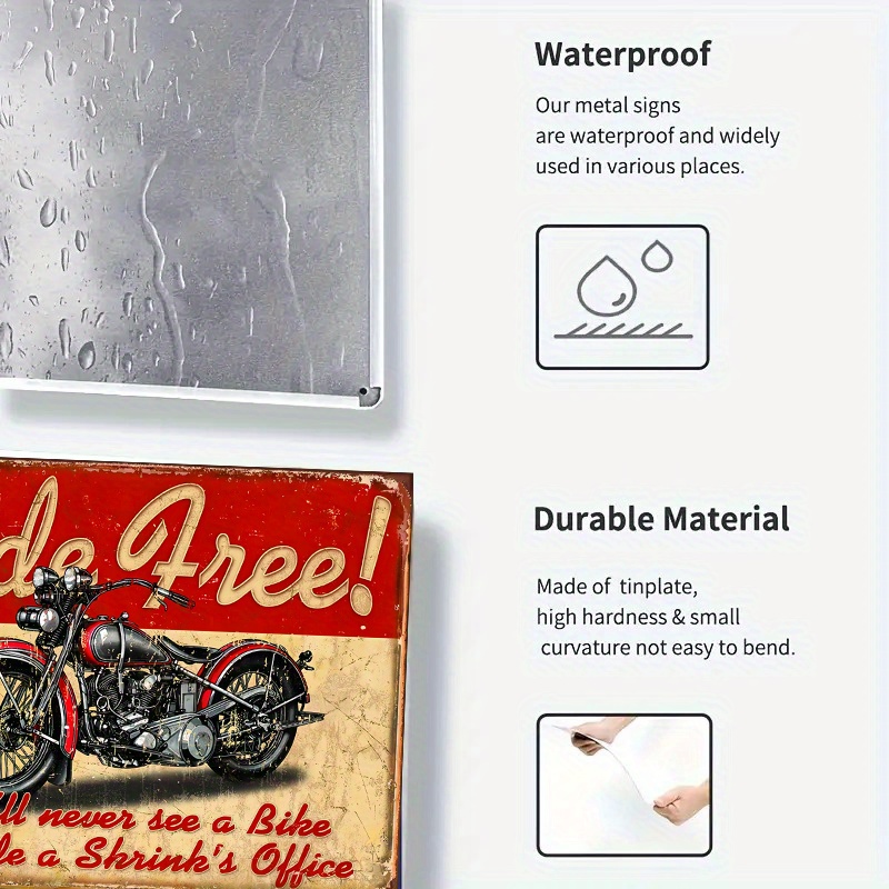 Motorcycle Retro Metal Signs Vintage Tin Signs Motorcycle - Temu Australia
