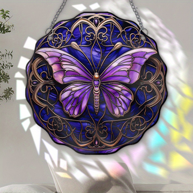 Butterfly Pattern Window Hanging Decor Sun Catcher Office - Temu Canada