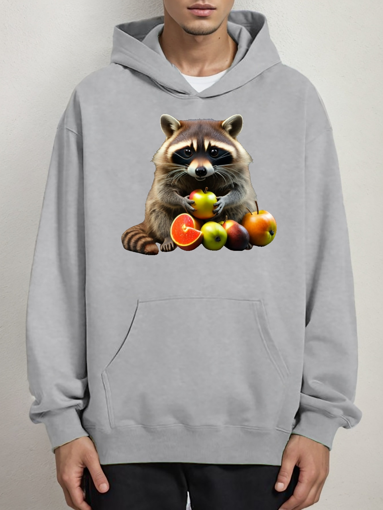 Raccoon Print Hoodie Cool Hoodies Men Men's Casual Pullover - Temu Ireland