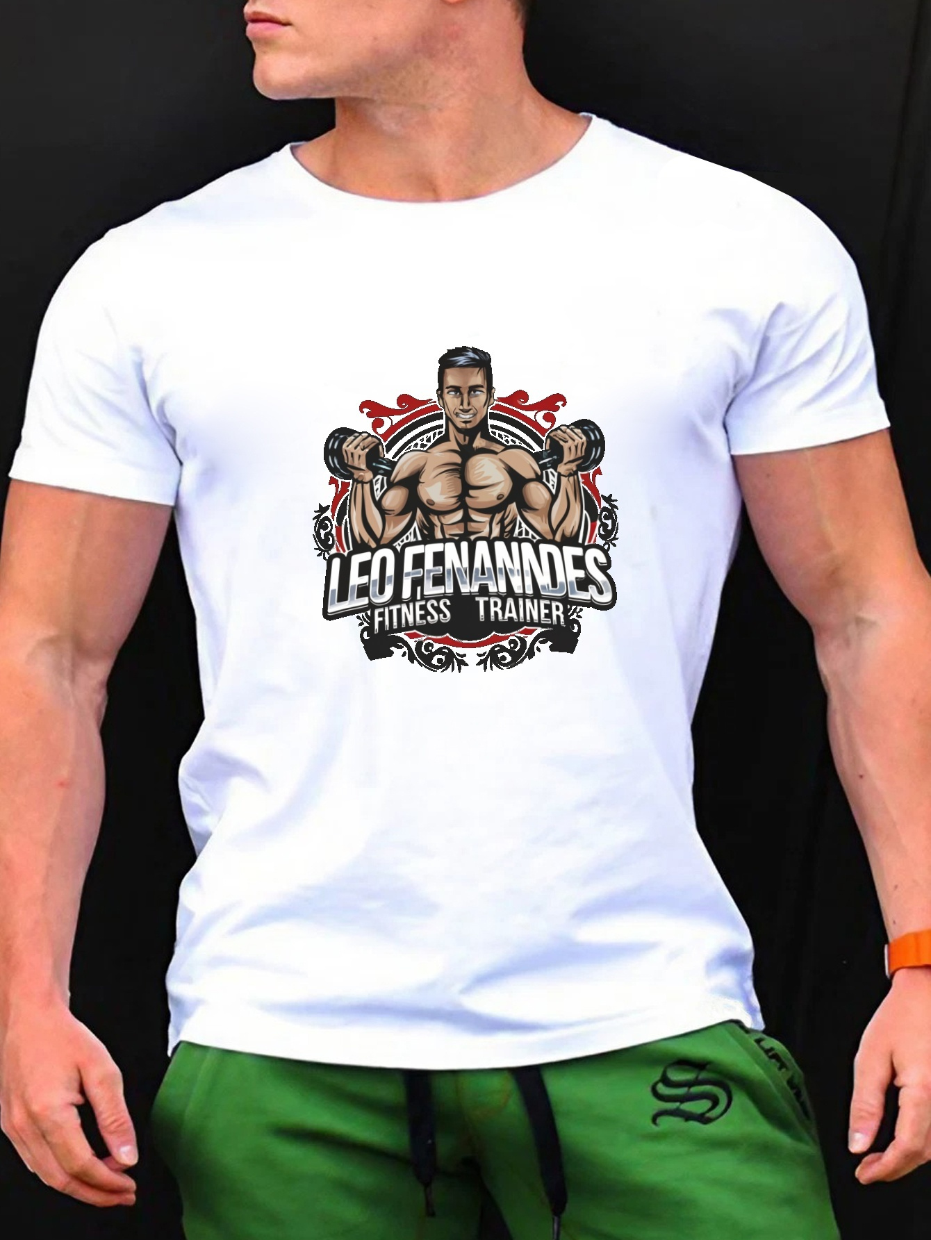 Fitness Trainer Print Tees Men Casual Quick Drying - Temu Australia