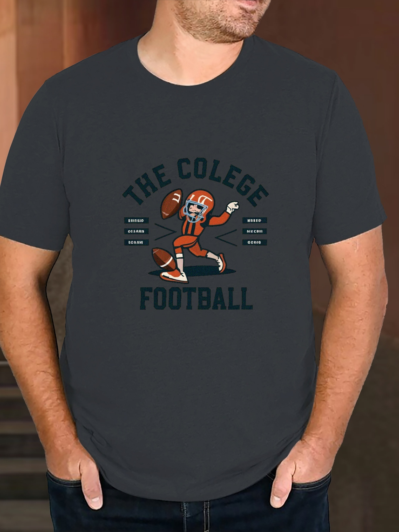 plus size men's anime football graphic print t shirt summer - Temu ...