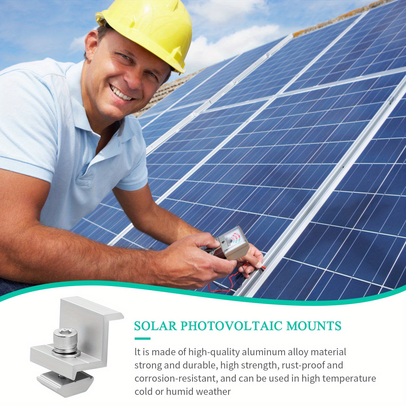 4pcs Brackets For Solar Module Installation Adjustable Fixing Solar ...