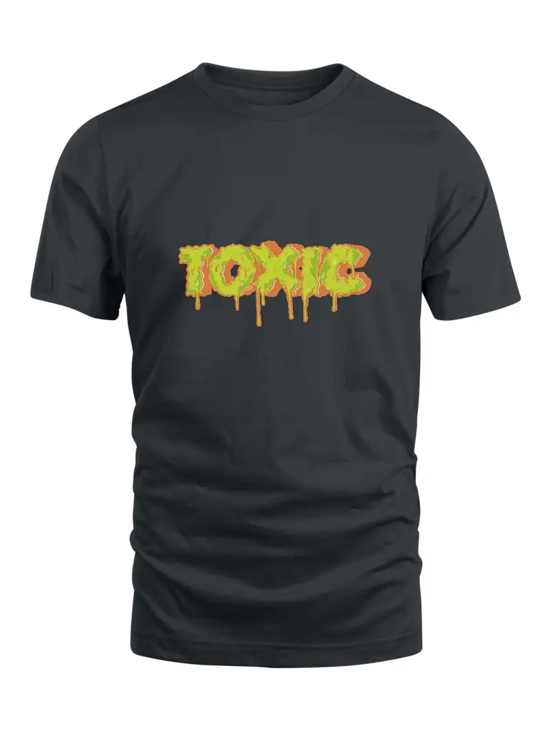 Toxic Print Tees Men Casual Crew Neck Short Sleeve - Temu Australia Toxic Print Tees Men Casual Crew Neck Short Sleeve - Temu Australia