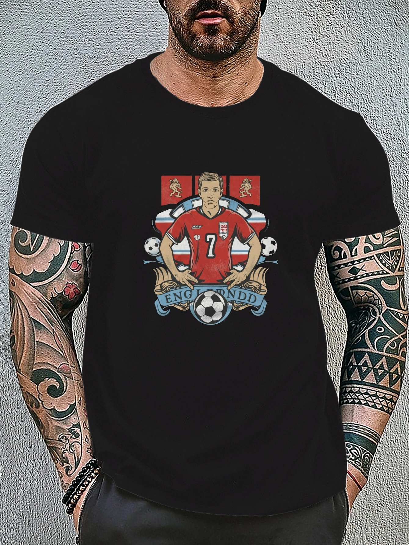 England Football Print Tees Men Casual Quick Drying - Temu Australia
