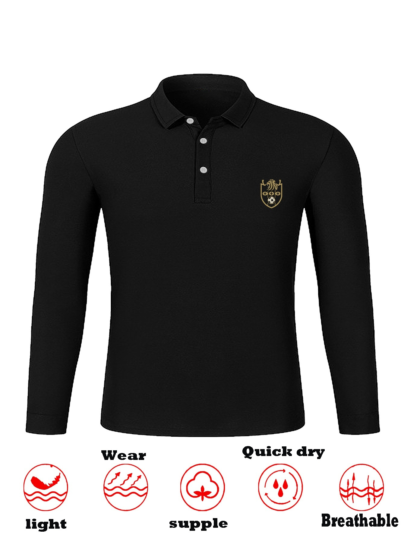 Plus Size Lion Football Print Men's Golf Shirt Embroidery - Temu New ...