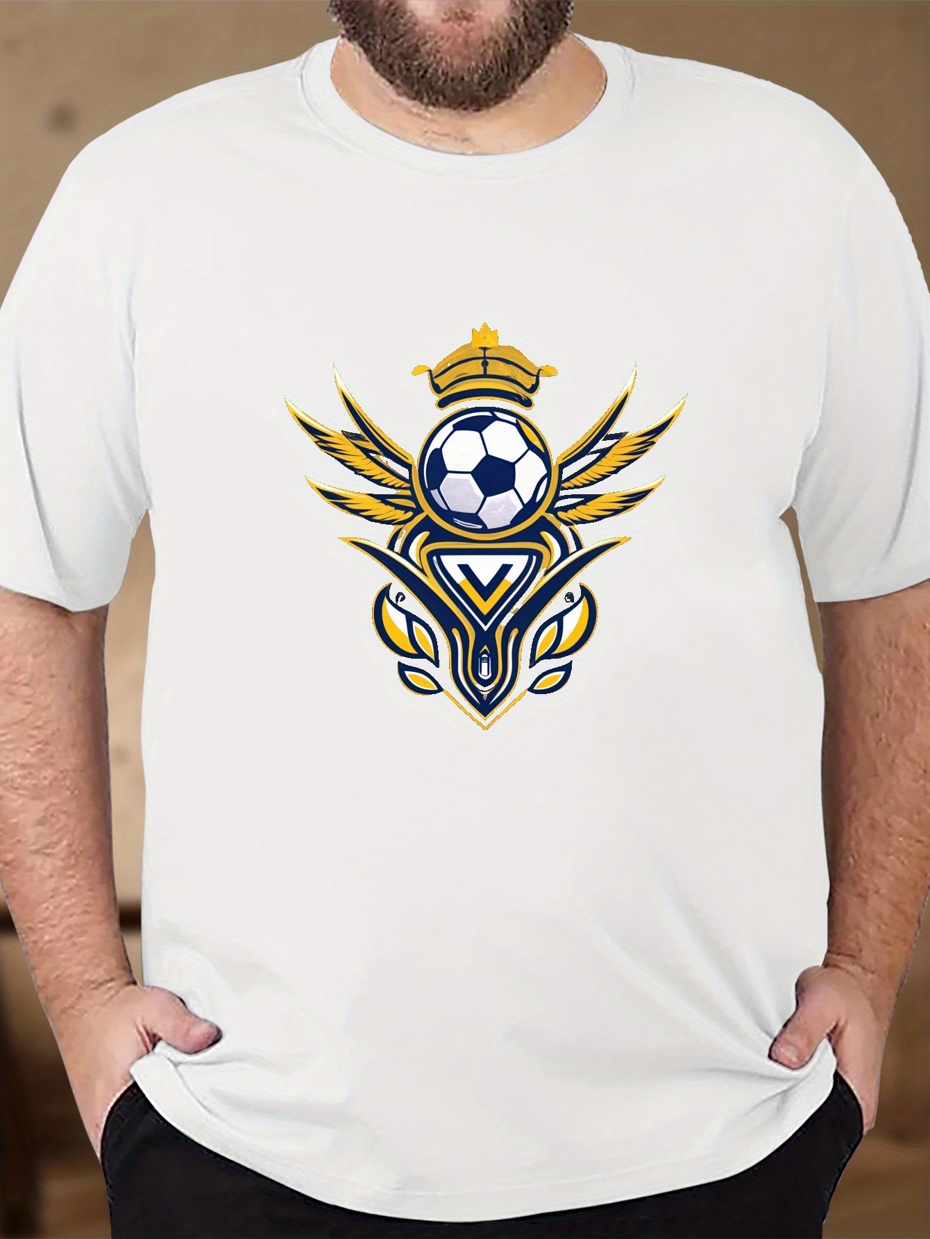 Plus Men's T shirt Anime Football Graphic Print Short Sleeve - Temu ...