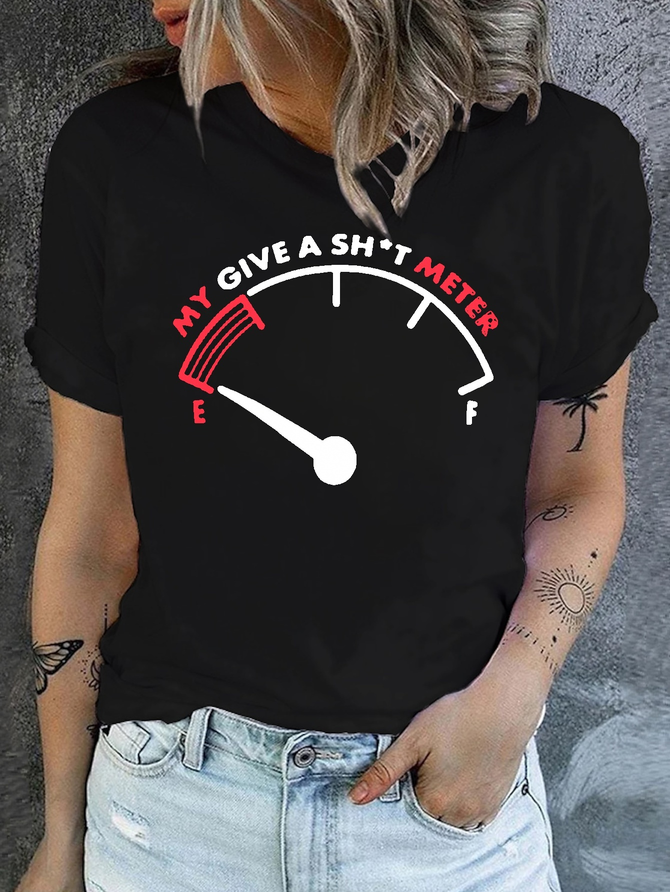 Give Print T shirt Short Sleeve Crew Neck Casual Top - Temu Australia