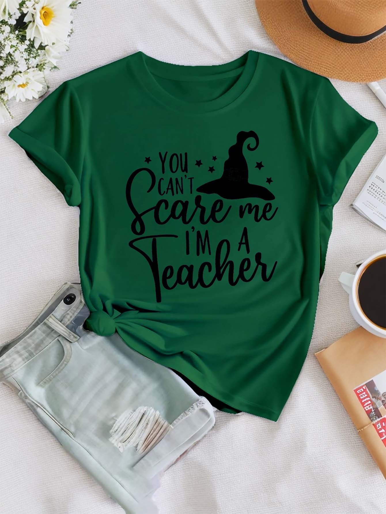 letter print crew neck t shirt short sleeve casual top - Temu Canada