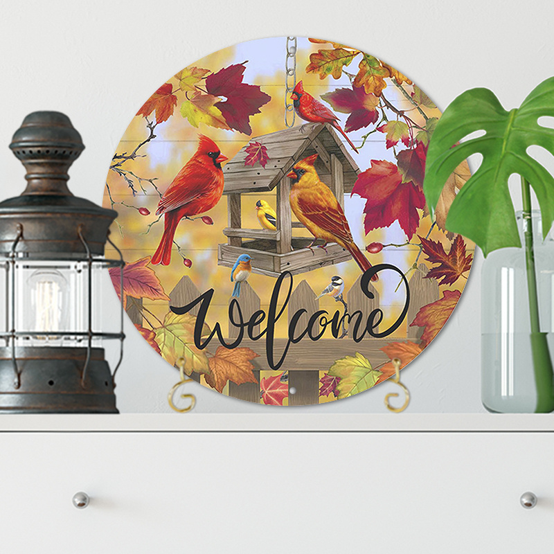 Round Aluminum Sign Round Fall Sign Front Door - Temu Australia