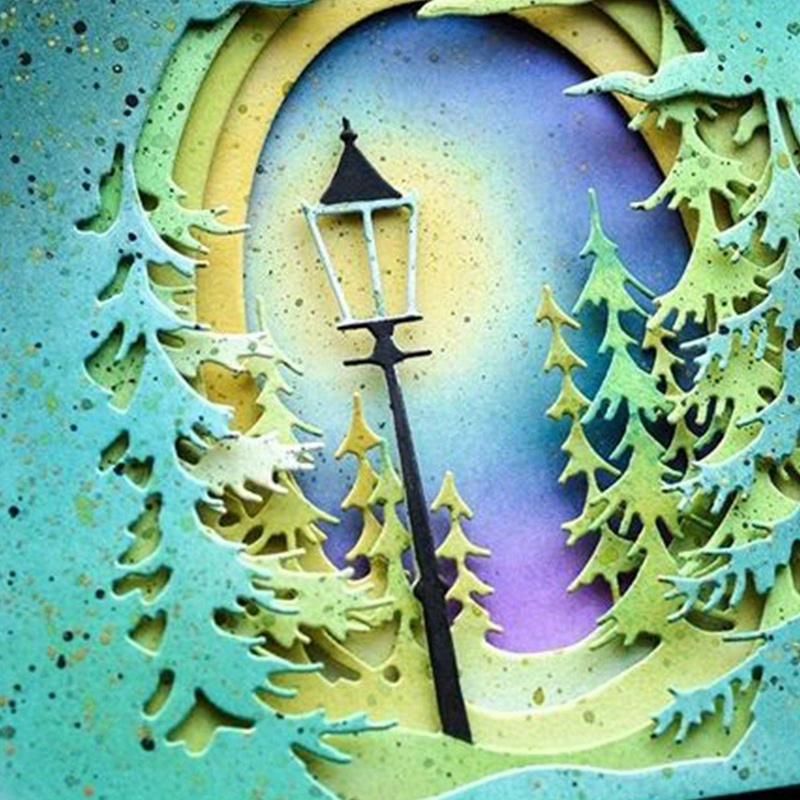 Tree Street Light Frame Metal Cutting Dies Diy - Temu United