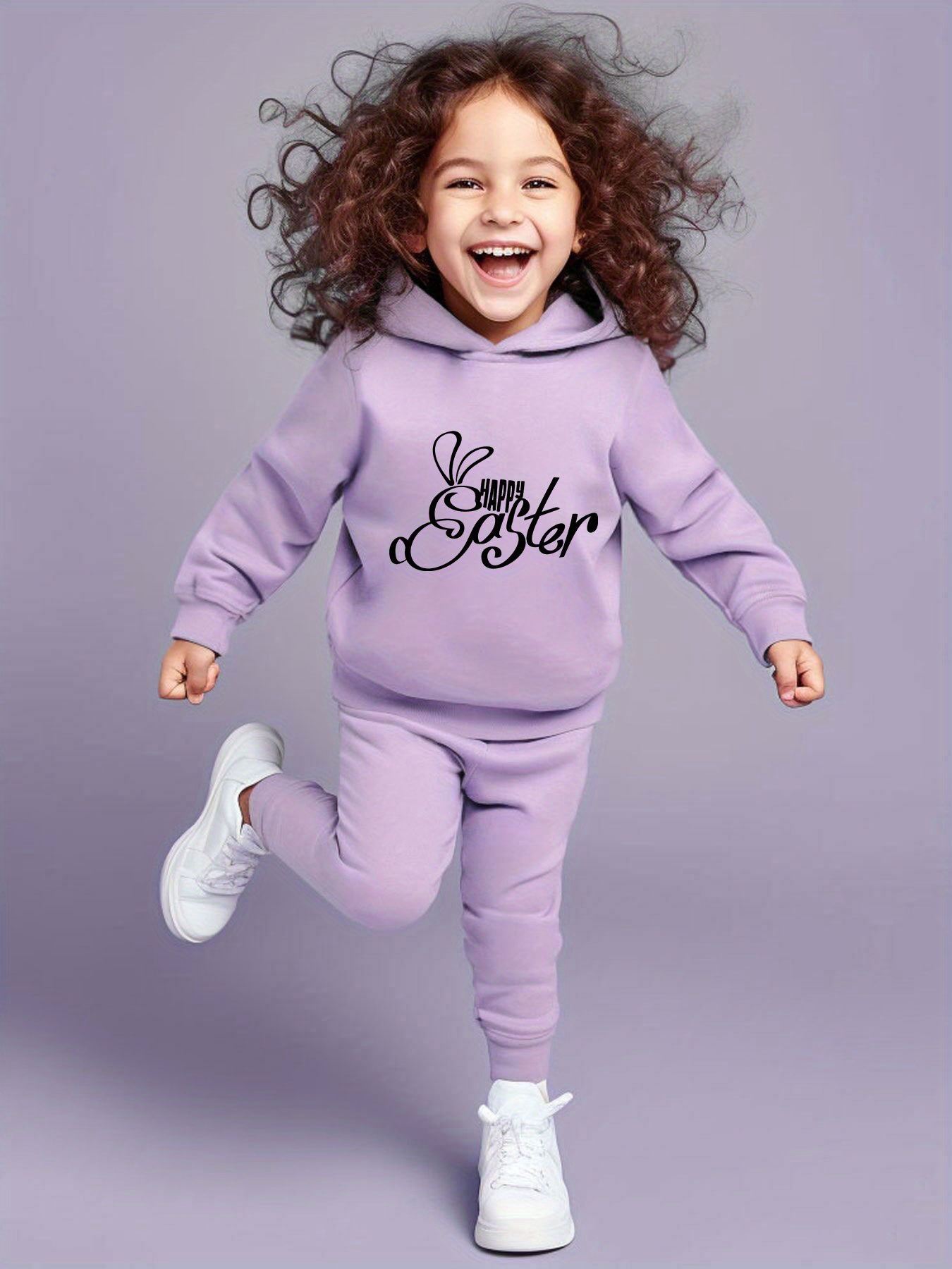 Happy Easter Pattern Outfits Girls Comfy Versatile Sets - Temu Australia