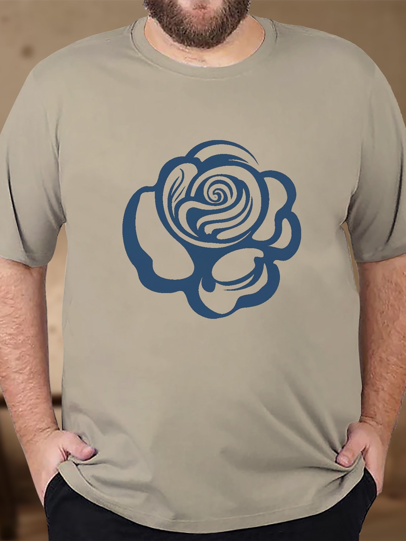 Plus Size Tees Mens Flower Graphic Print T Shirt Summer Temu Australia