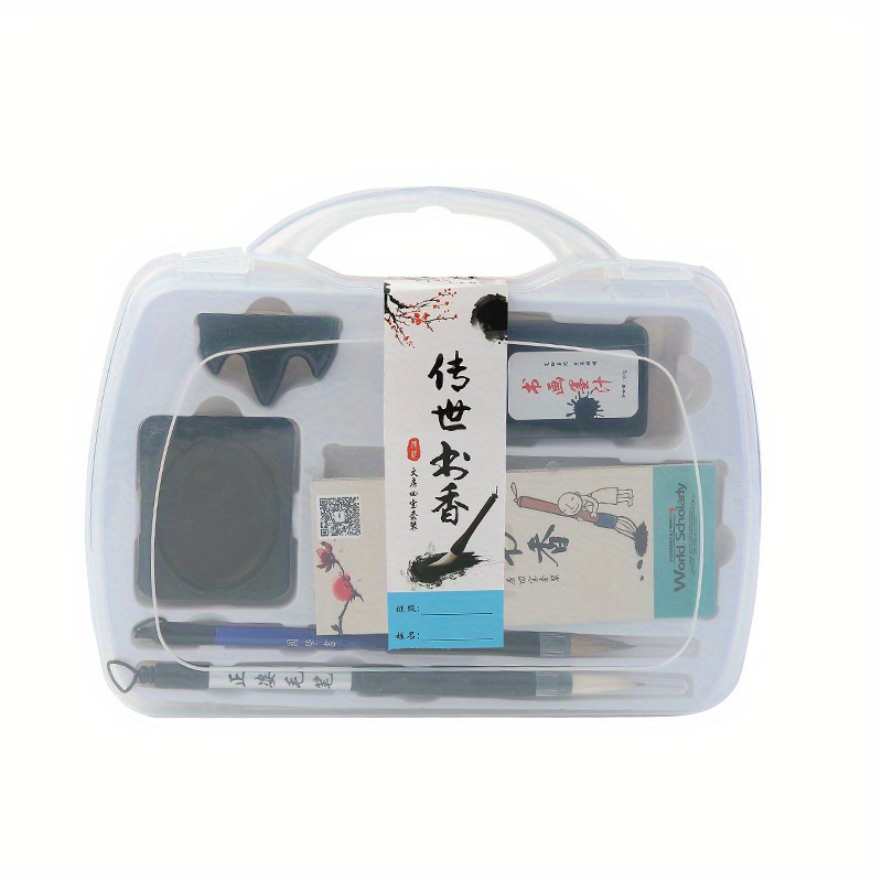 Student Calligraphy Set Four Treasures Study Brush Ink Paper - Temu ...