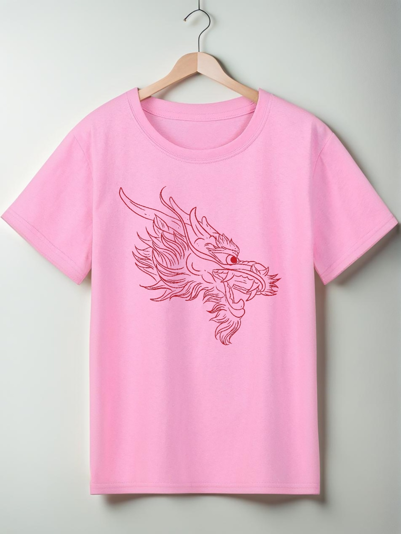 Dragon Print Crew Neck T Shirt Tees Girls Summer Clothes Temu Ireland