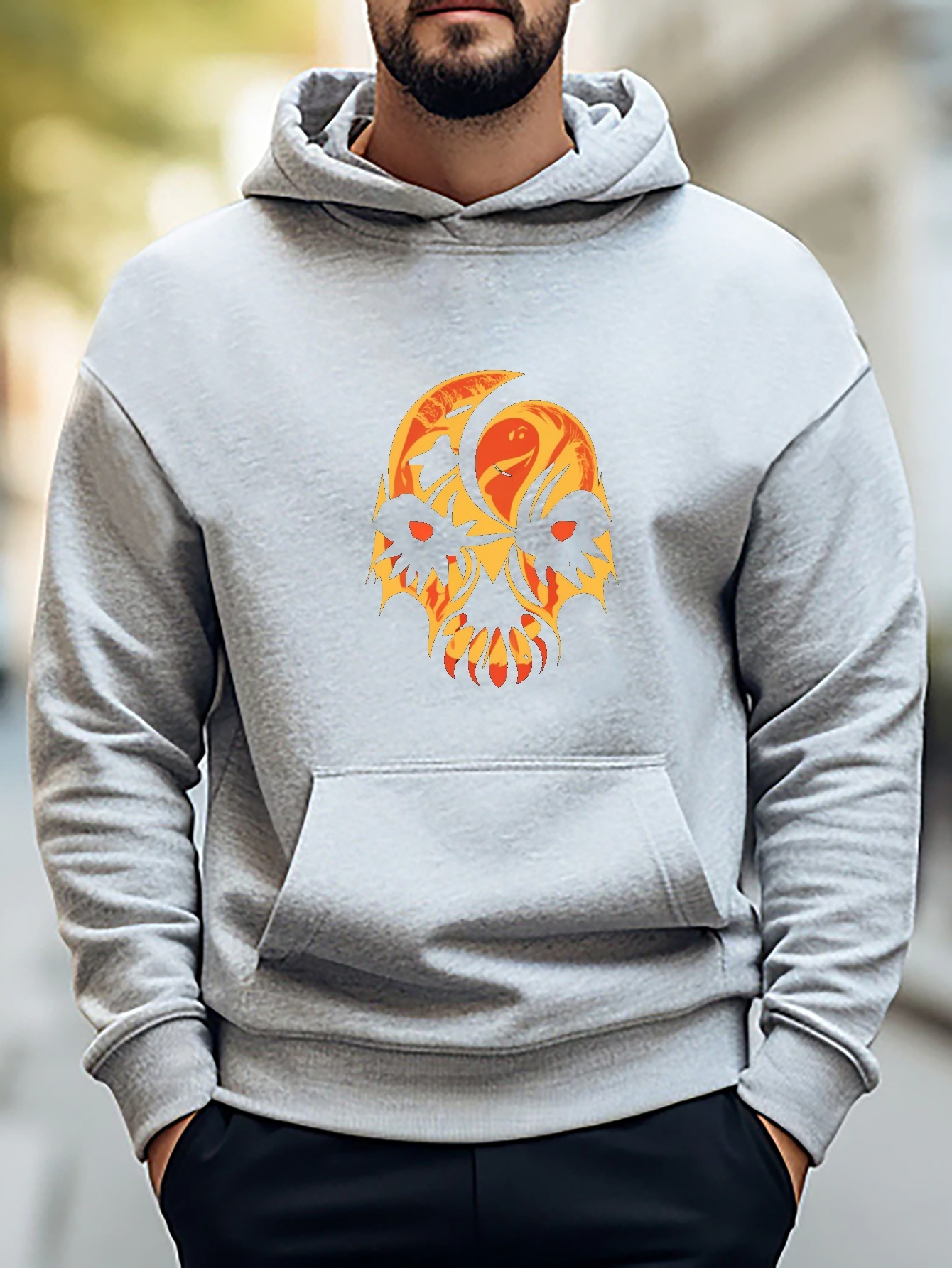 Creative Print Hoodie Cool Hoodies Men Men's Casual Pullover - Temu Canada