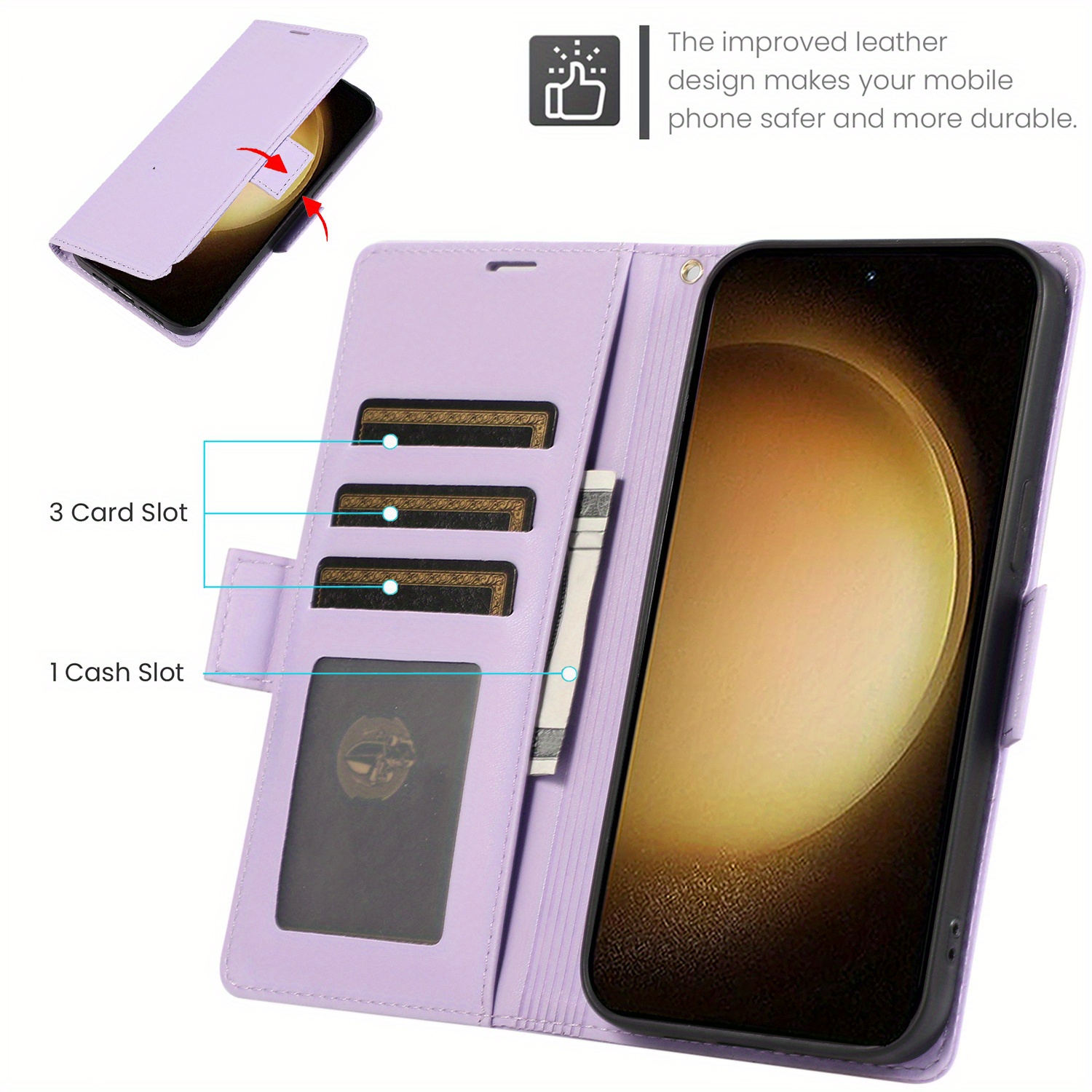 Pu Leather Wallet Case For Samsung Galaxy S21 S20 Fe Ultra S10 S9 S8 Plus Lanyard Flip Card Slot ...