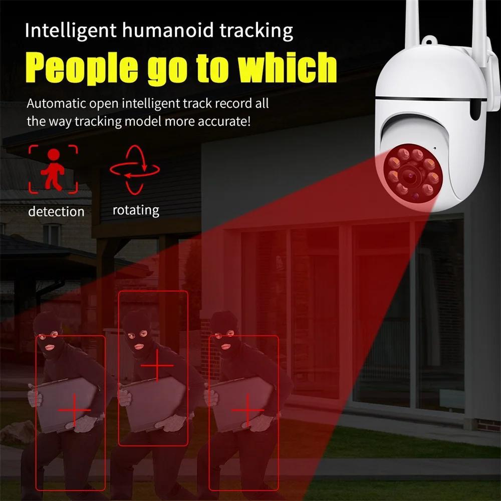 1/2pcs Wireless Wifi Outdoor Security Camera, Night Vision, Ai Smart ...