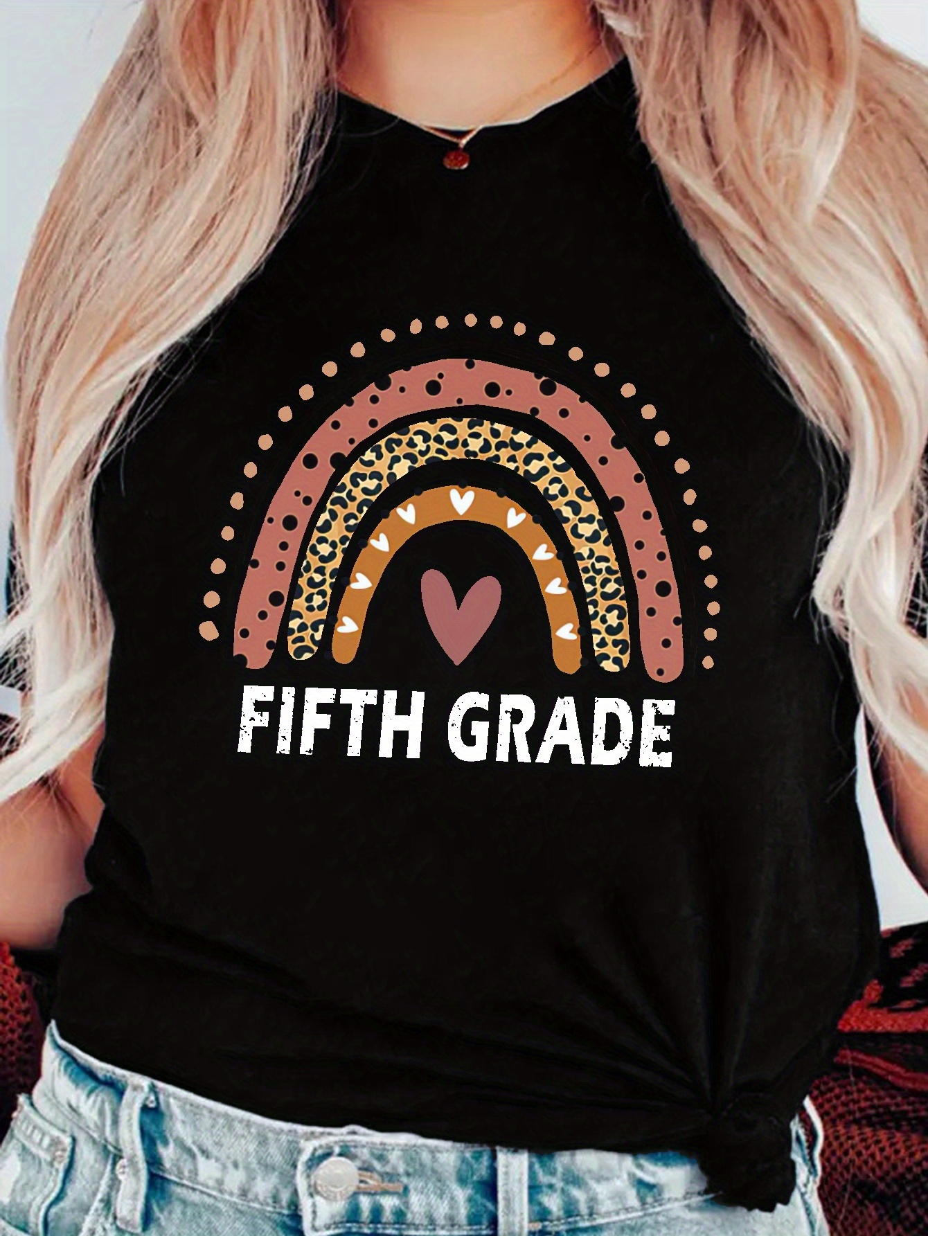 Print T shirt Short Sleeve Crew Neck Casual - Temu Canada