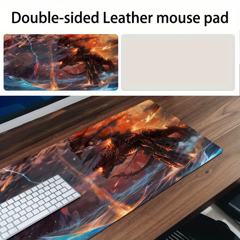 Double sided Cool Dragon Mouse Pad Pu Desk Waterproof Large - Temu Canada