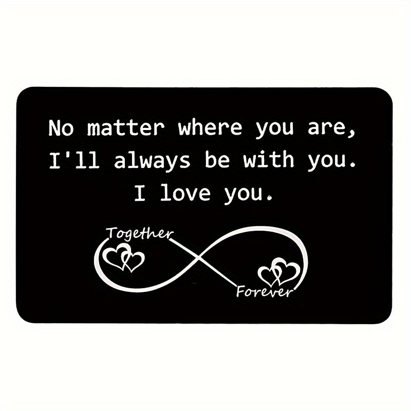 Tarjeta De Inserción Grabada Con Te Amo Tarjeta De Amor Regalo