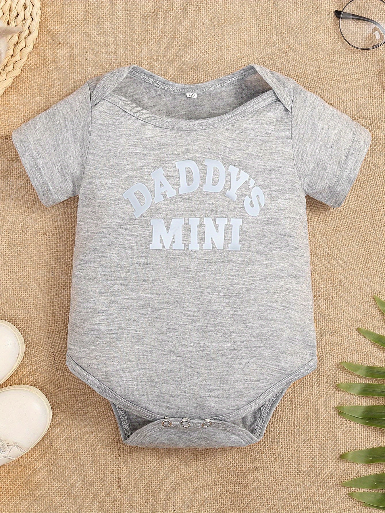 "daddy's Mini" Print Bodysuit Infants Comfy Short Sleeve - Temu Ireland