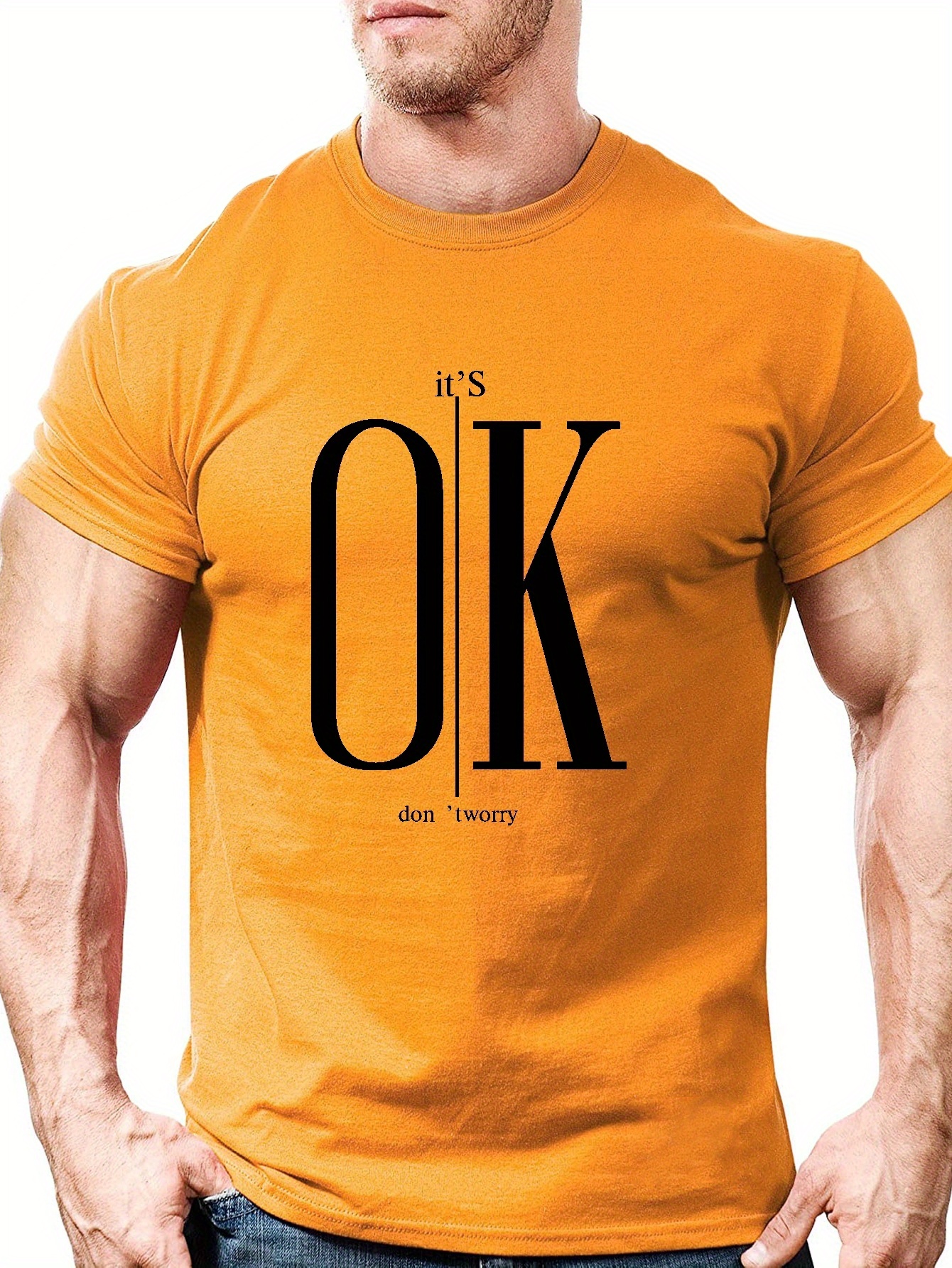 Ok Print Men's Trendy T shirts Casual Graphic Tee Short - Temu New Zealand