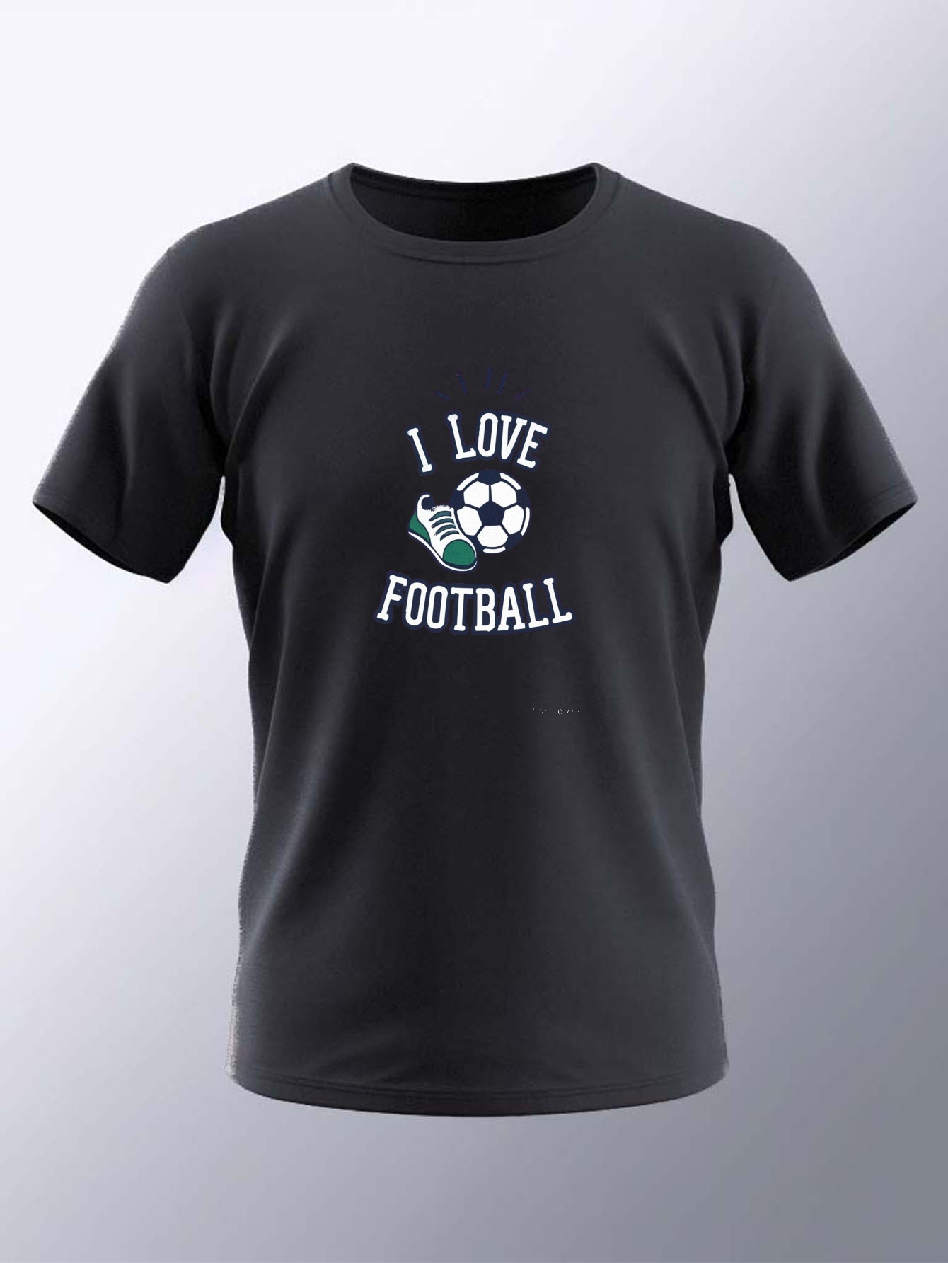 Love Football Print T Shirt Tees Men Casual Short Sleeve T - Temu Canada