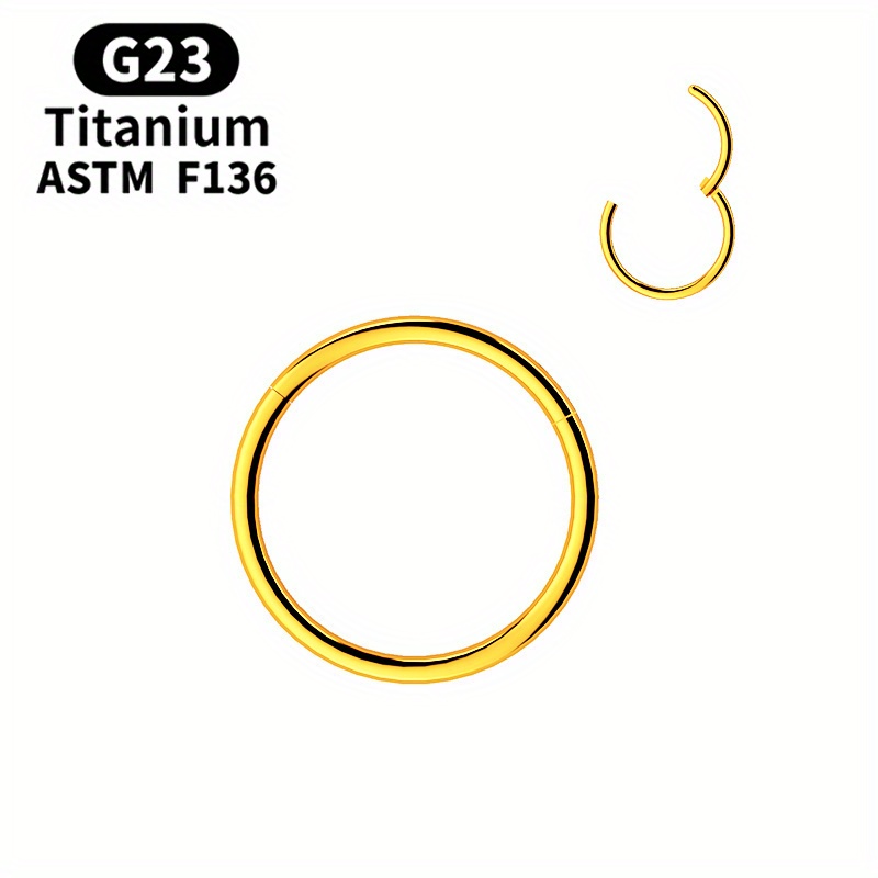 G23 Titanium Nose Hoop Rings Mixed Color Body Clips Hoop - Temu United ...