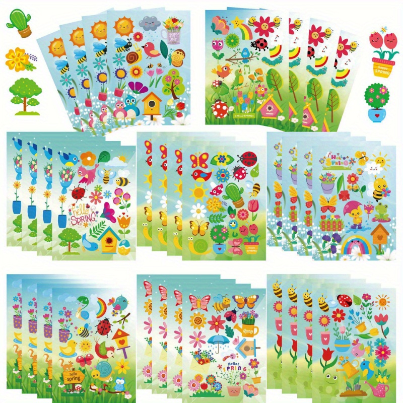Spring Animal Plant Stickers Cartoon Anime Interactive - Temu Australia